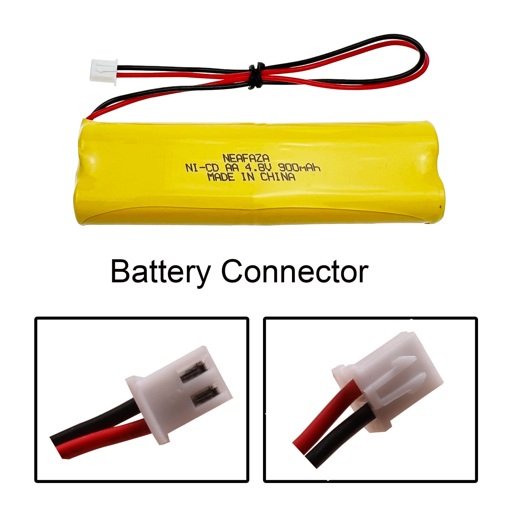 NEAFAZA D-AA650Bx4 Ni-CD 4.8V 900mAh Exit Sign Emergency Lighting Battery Compatible with Unitech Dual-Lite 0120859 Ni-CD AA 650mAh E1021R LITHONIA DAA650Bx4 (5 Pack)