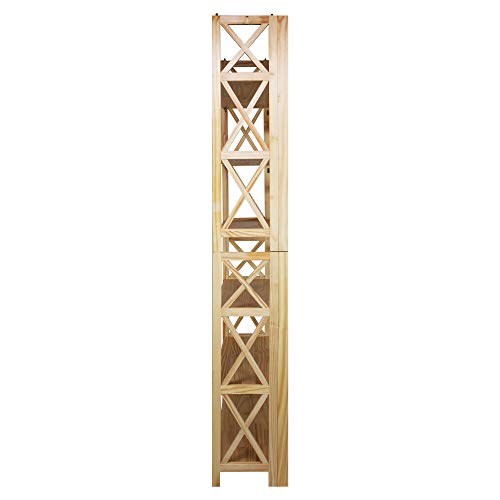 Casual Home Montego 3-Shelf Folding Bookcase, Natural , 27.5" Wide