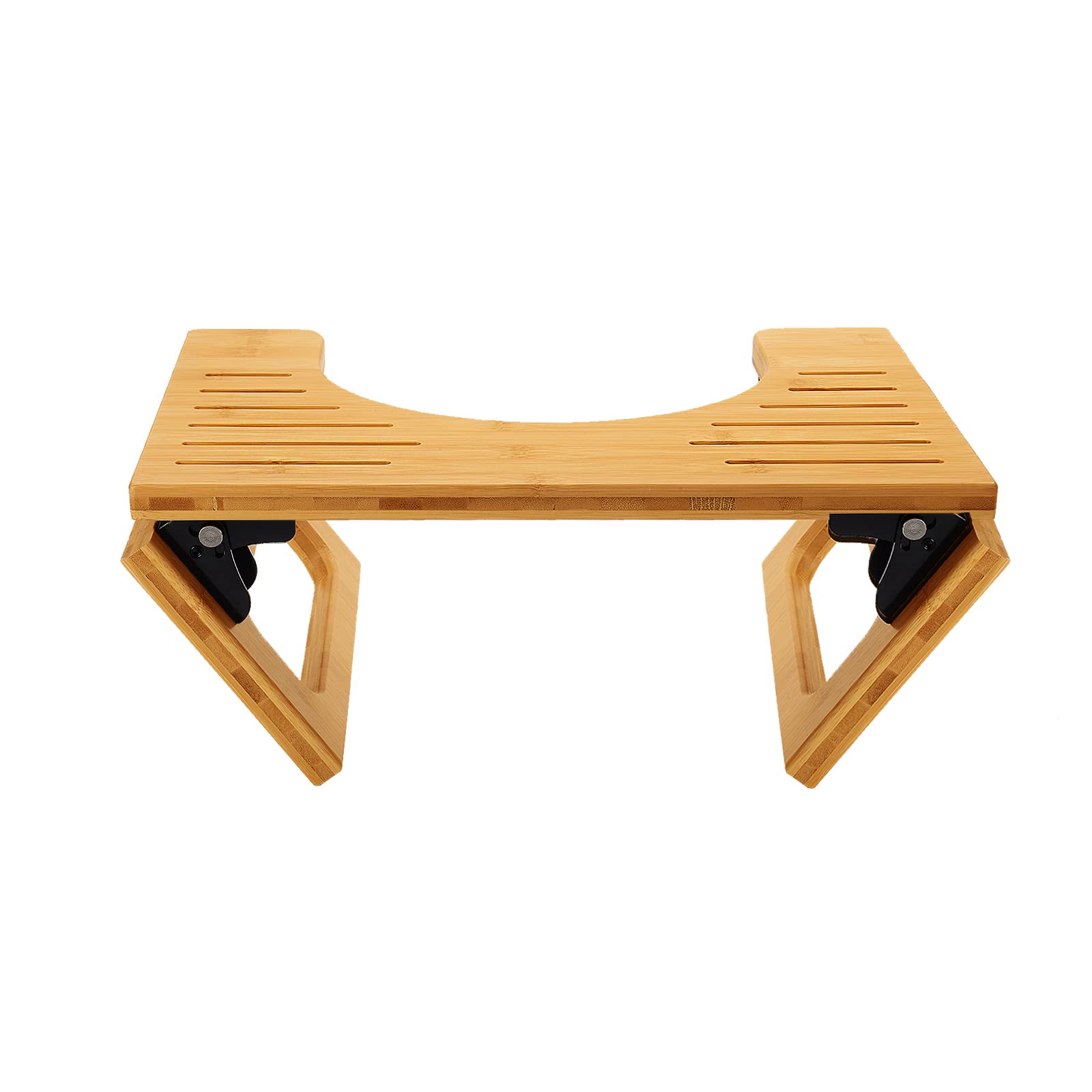 AmazerBath 7 Inches Bamboo Toilet Stool for Bathroom, Collapsible Poop Stool, Natural Color
