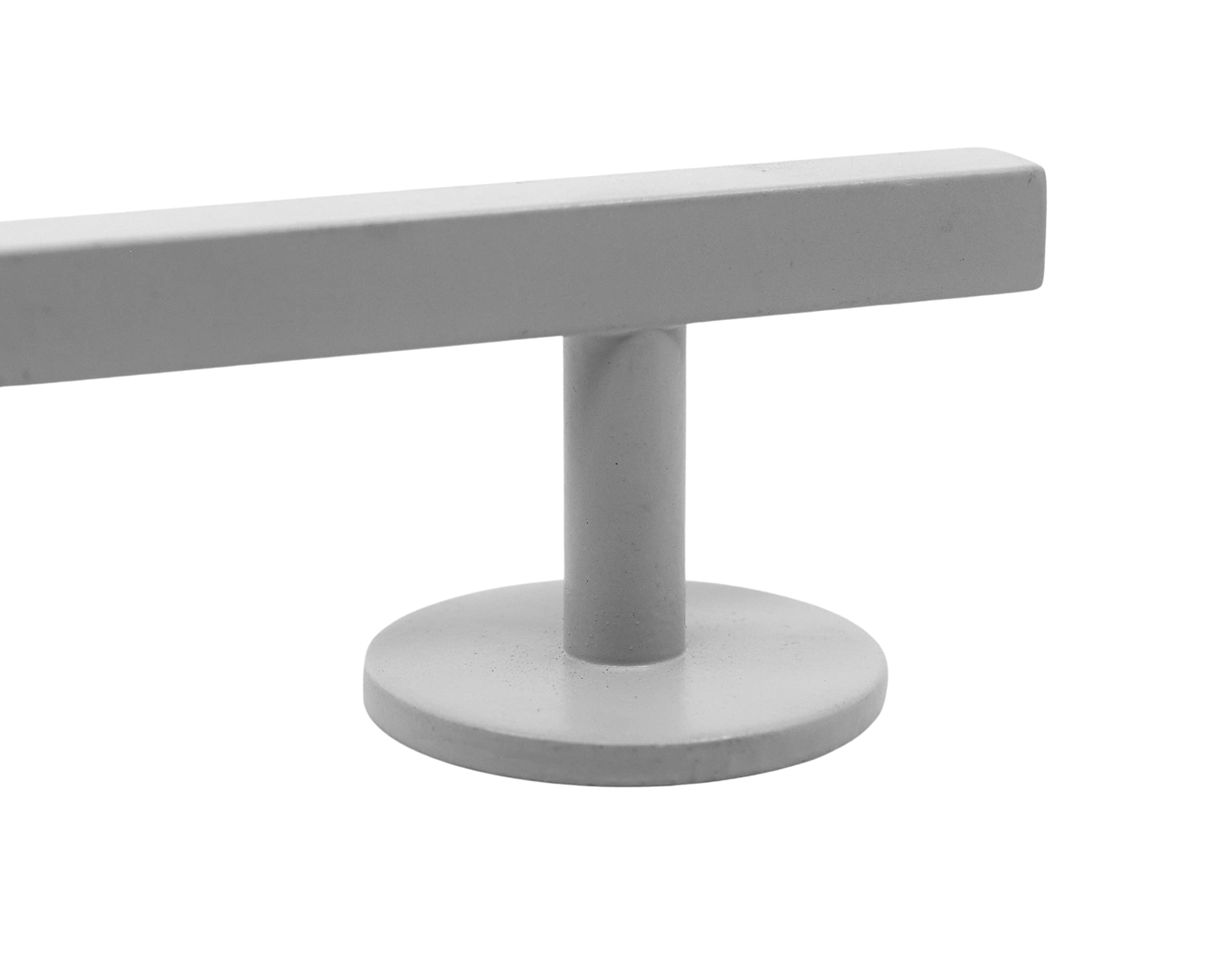 Teak Tuning Straight, Square Fingerboard Rail, 10" - Custom Designed Premium Solid Steel, Matte Powder Coated Finish in Cobalt Blue - Superior Non-Slip Foam Feet
