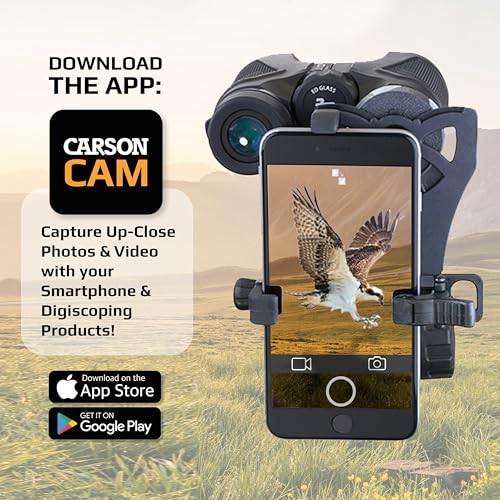 Carson HookUpz 2.0 Universal Smartphone Optics Digiscoping Adapter for Binoculars, Spotting Scopes, Telescopes, Microscopes, Monoculars and More (IS-200)