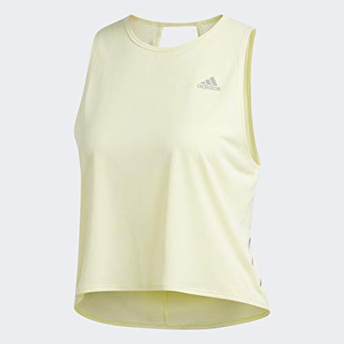 adidas Women's Own The Run Cooler Tank, Yellow Tint, Large