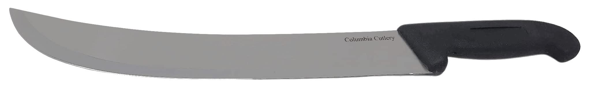 Columbia Cutlery 12 Inch Cimiters - Choose Color and Qty - Professional Curved Restaurant and Butcher Knife for Slicing and Carving Steak, Roasts, and Brisket (Single Black Cimiter)