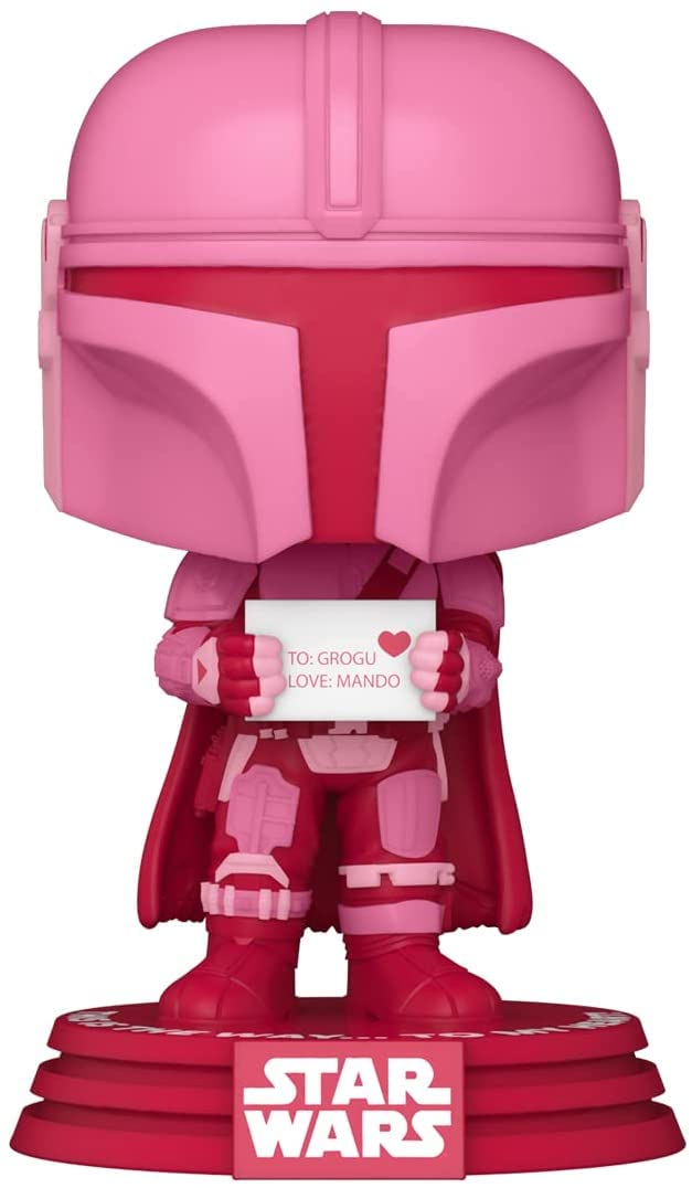 Funko Pop! Star Wars: Valentines - Mandalorian Bundled with a Byron's Attic Pop Protector