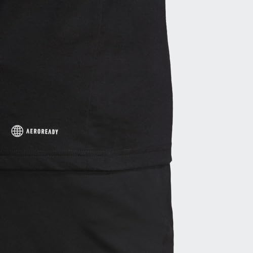 adidas Men's Training Essentials Feel Ready Logo T-Shirt Black/White 3X-Large