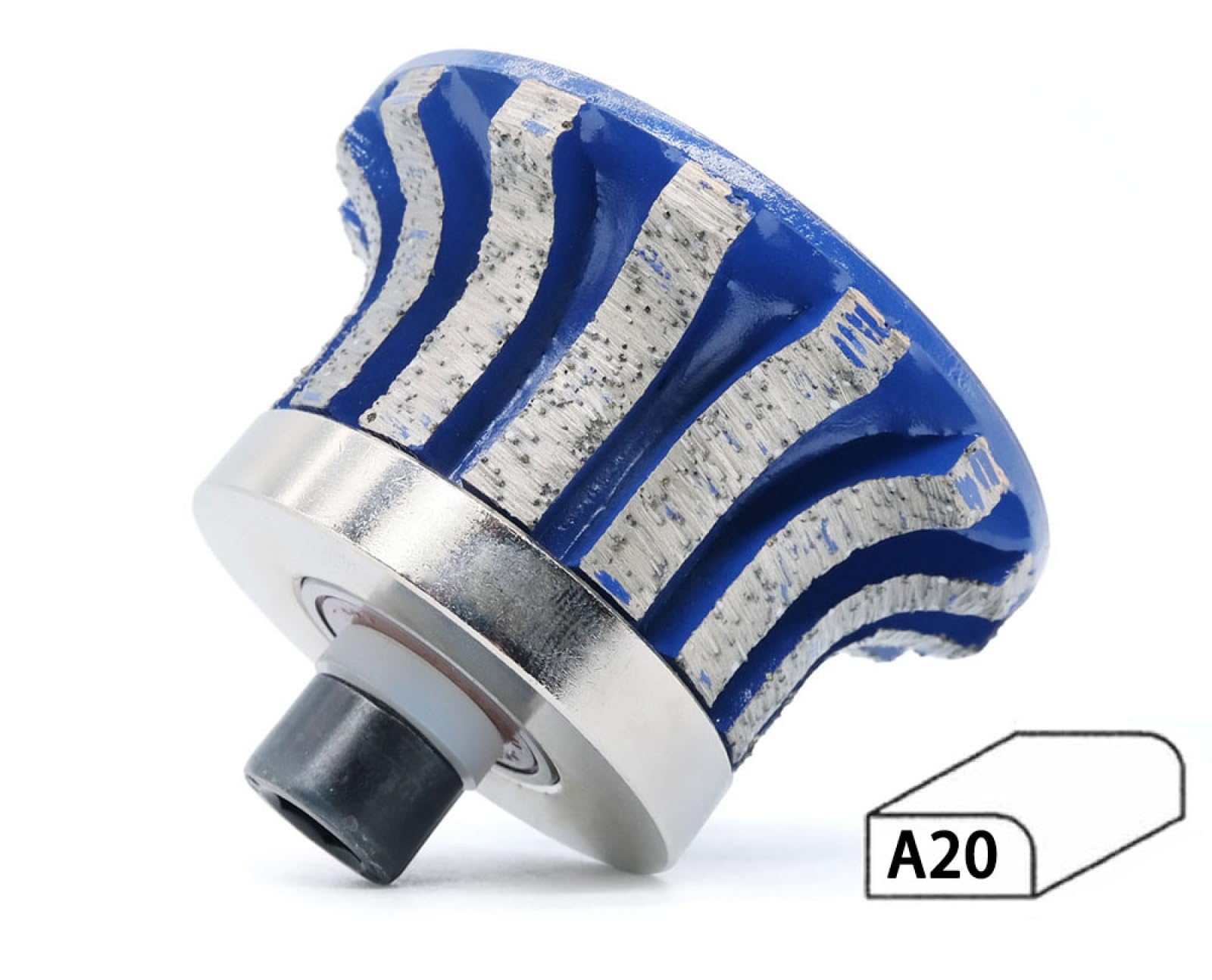 A20 Diamond Grinding Wheel Edge Profile Router Bit Metal Segments For Stone Marble Granite Grinding Disc