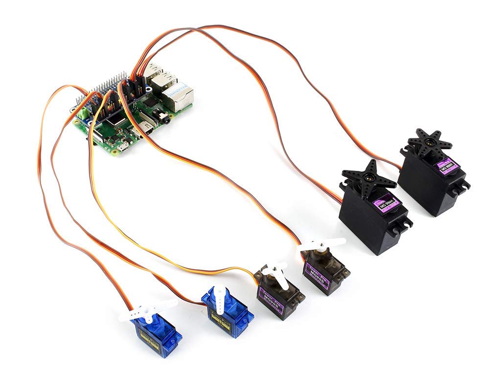 Servo Driver HAT Board for Raspberry Pi Zero/Zero W/Zero WH/2B/3B/3B+ 16-Channel Servo/PWM Outputs with I2C Interface Used for Controlling Robotic Arm or Hexapod Walker