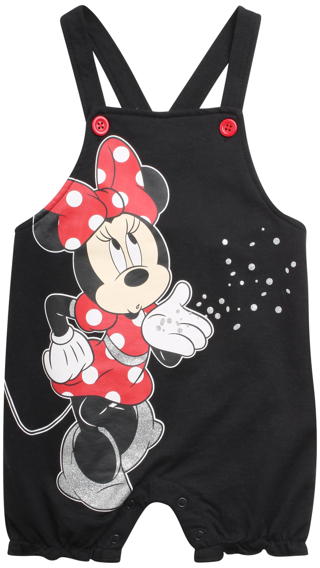 Disney Baby Girls' Romper - 2 Piece Overall T-Shirt Set Minnie Mouse, Winnie The Pooh, Size 3-6 Months, Minnie Coral