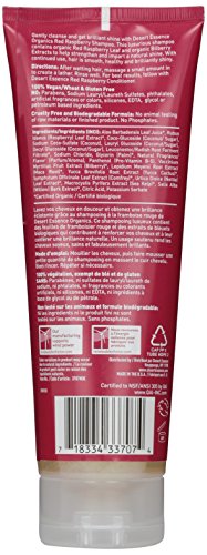 Desert Essence Organics Shampoo for Shine Enhancing, Red Raspberry 8 oz.
