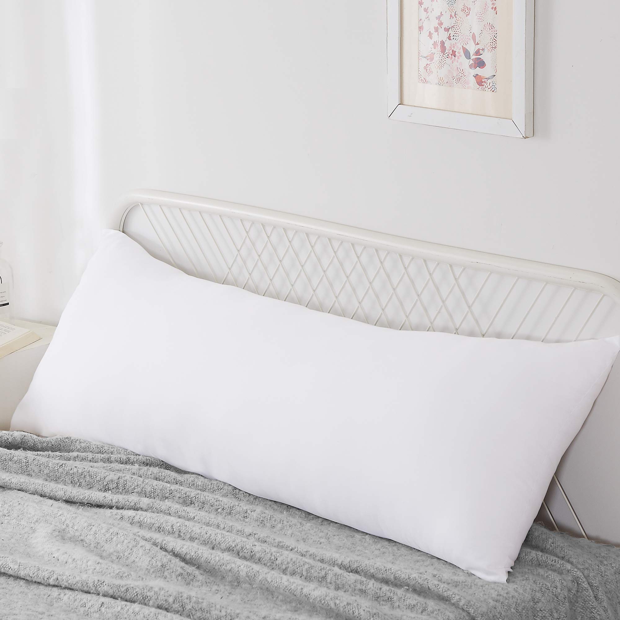 Acanva Fluffy Bed Sleeping Side Sleeper Body Pillow Insert, Extra-Long 20β x 72β, White