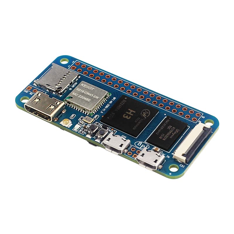 Banana Pi M2 Zero Open Source Single Board Computer Onboard Quad Core Cortex-A7 Alliwnner H3 CPU 512MB DDR3 RAM WiFi (AP6212) & Bluetooth for IoT Compatible with Raspbian Android Linux