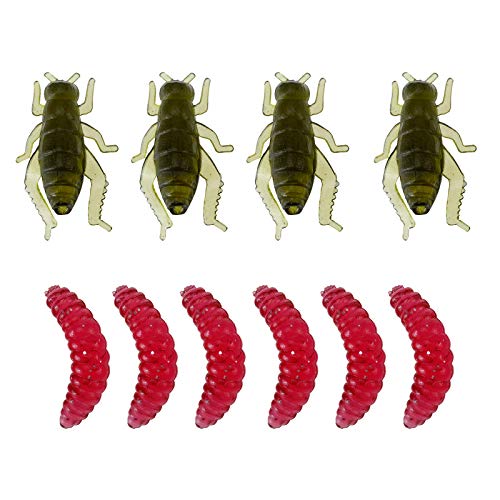 Amarine Made 102PCS Lifelike Soft Plastic Fishing Lures Fishing Bait Set with Tackle Box for Bass Trout Slow Sinking Bionic Swimming Lures Including Paddle Tail Swimbaits Curved Tail Grubs