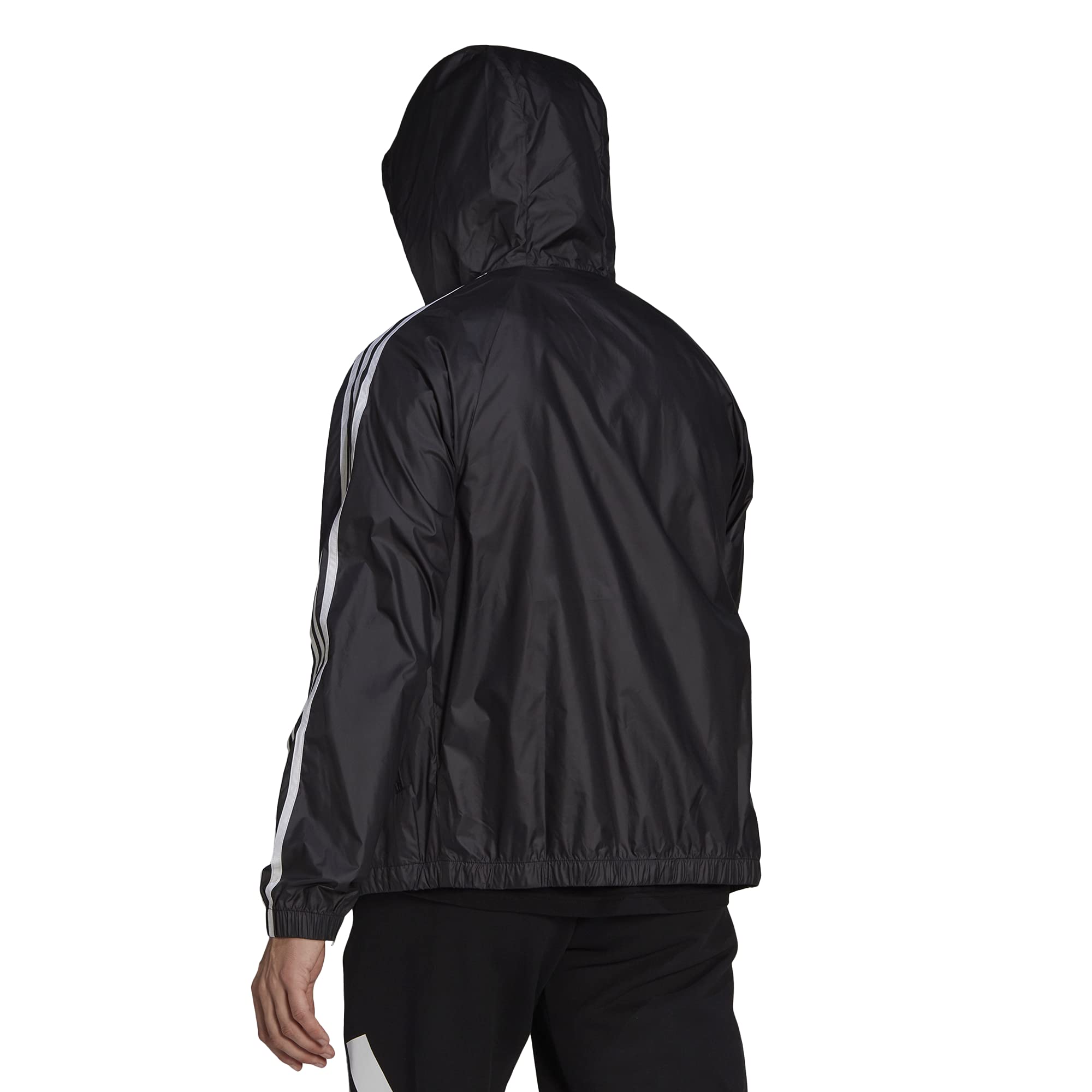 adidas mens Basic 3-Stripes Jacket WIND.RDY Black Medium
