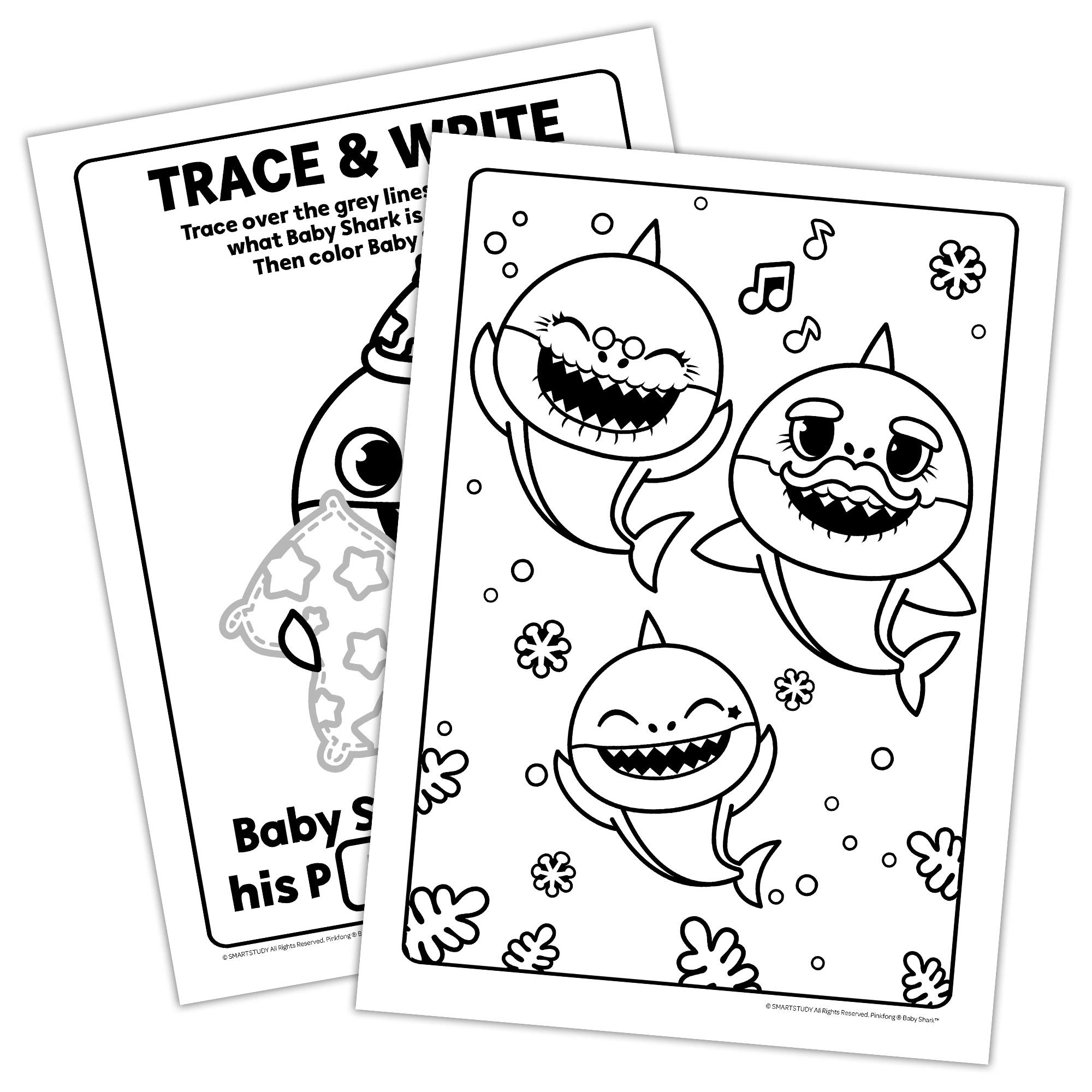 Bendon Imagine Ink Magic Ink Pictures and Game Book with Mess Free Marker (Baby Sharks)