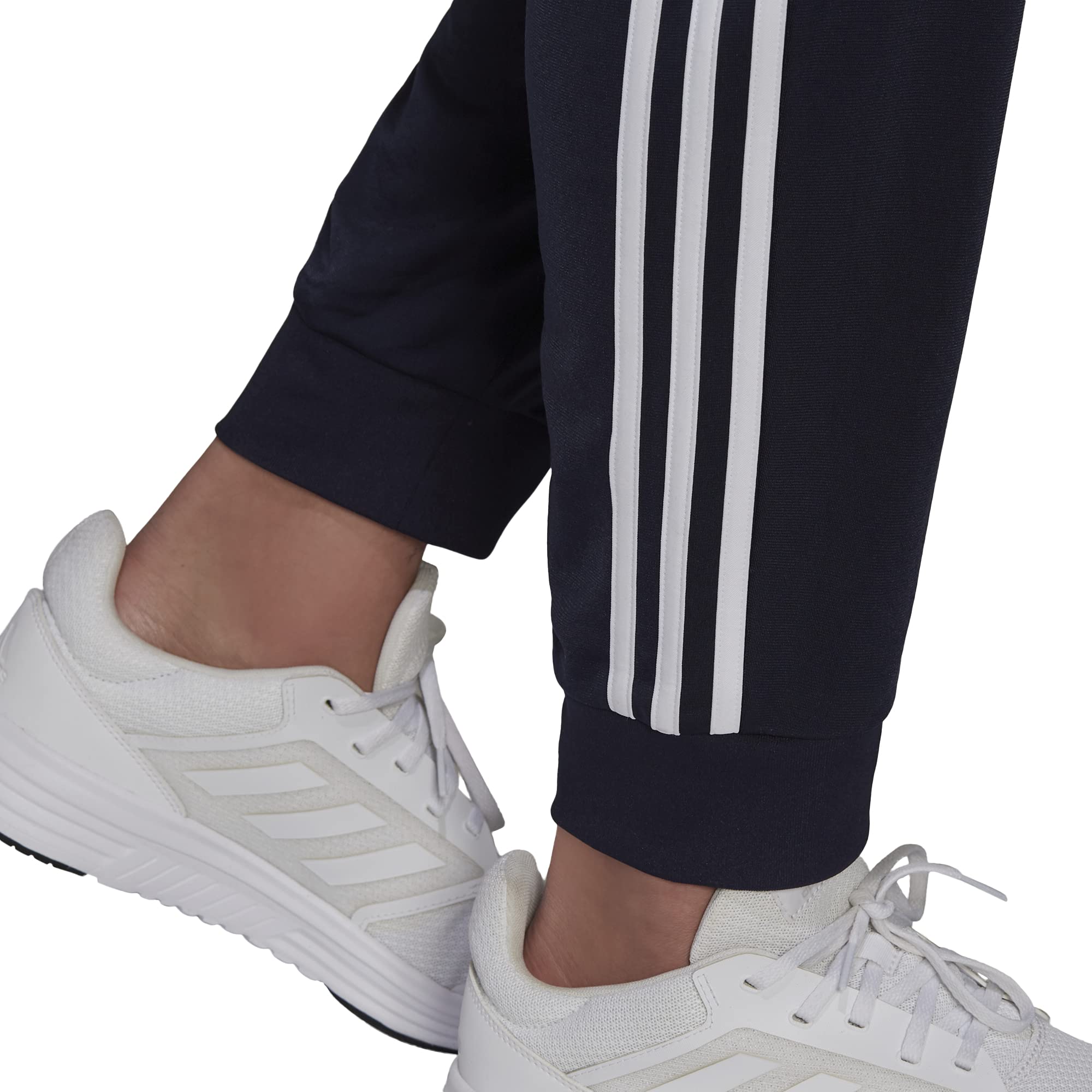 adidas Men's Essentials Warm-Up Slim Tapered 3-Stripes Tracksuit Bottoms, Legend Ink/White, Small