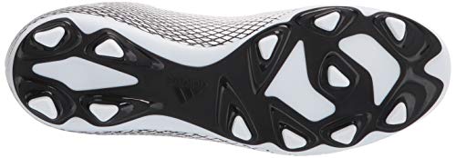 adidas Boy's X GHOSTED.4 Soccer Shoe, White/Black/Silver, 13 Little Kid