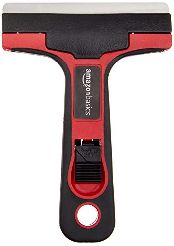 Amazon Basics 4" Glass and Tile Scraper with Soft Grip