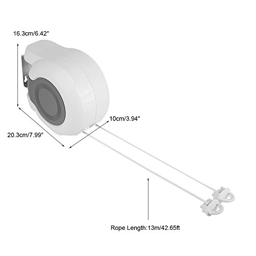 Semme Drying Clothes Line, Dual Retractable Washing Line Can Be Used As a Retractable Washing Line, and Airer Indoor and Outdoor