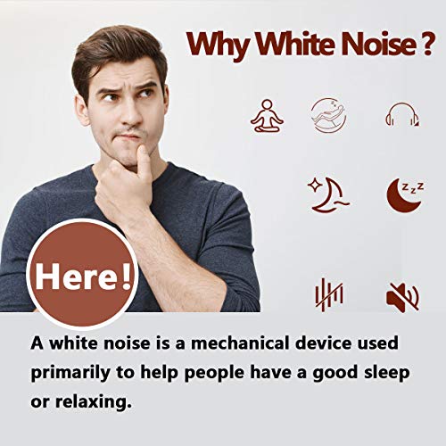 Magicteam Sound Machines White Noise Machine with 20 Non Looping Natural Soothing Sounds and Memory Function 32 Levels of Volume Powered by AC or USB and Sleep Sound Timer Therapy for Baby Kids Adults