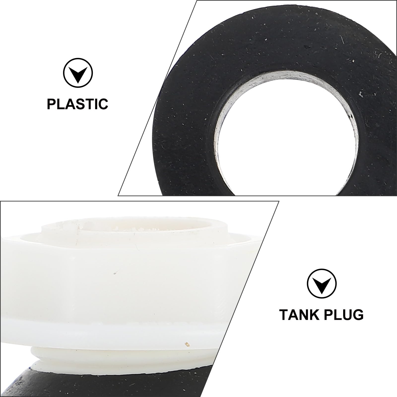 VILLFUL 2 Pcs Toilet Tank Plastic for Toilet Repair Bathroom Accessories for Easy Installation and Leak Prevention