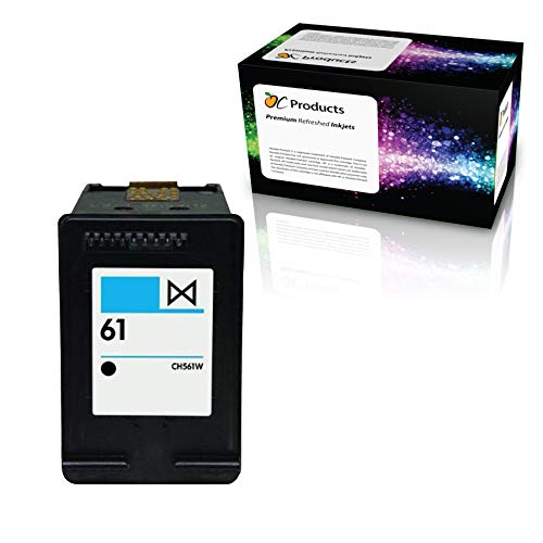 OCProducts Refilled Ink Cartridge Replacement for HP 61 for Envy 4500 5530 Deskjet 1010 3050 2540 2050 Officejet 2620 Printers (1 Black)