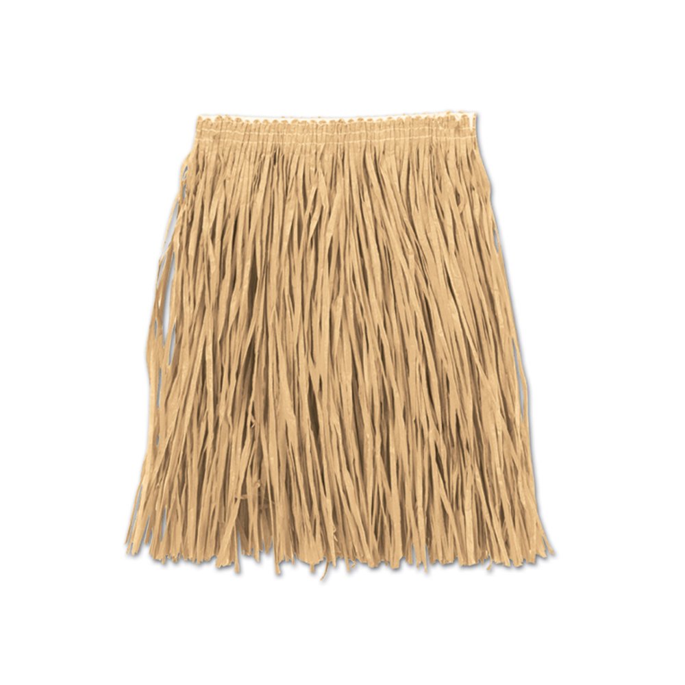 Beistle Womens Adult Mini Skirt Hula Girl Halloween Costume Accessory, Natural, Adult US