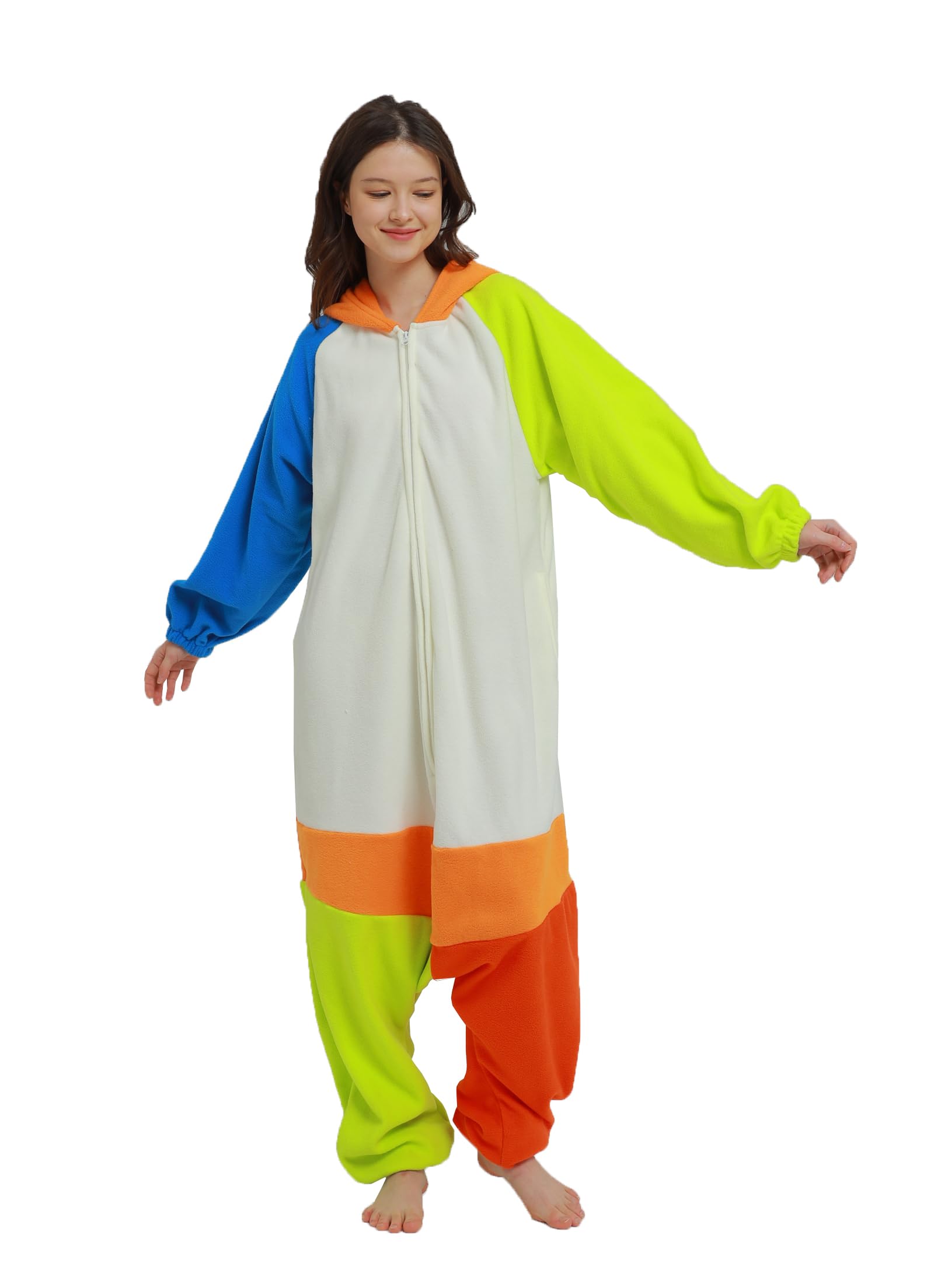Adult Onesie Bear Halloween Costume Hooded One Piece Pajamas Sleepwear Small
