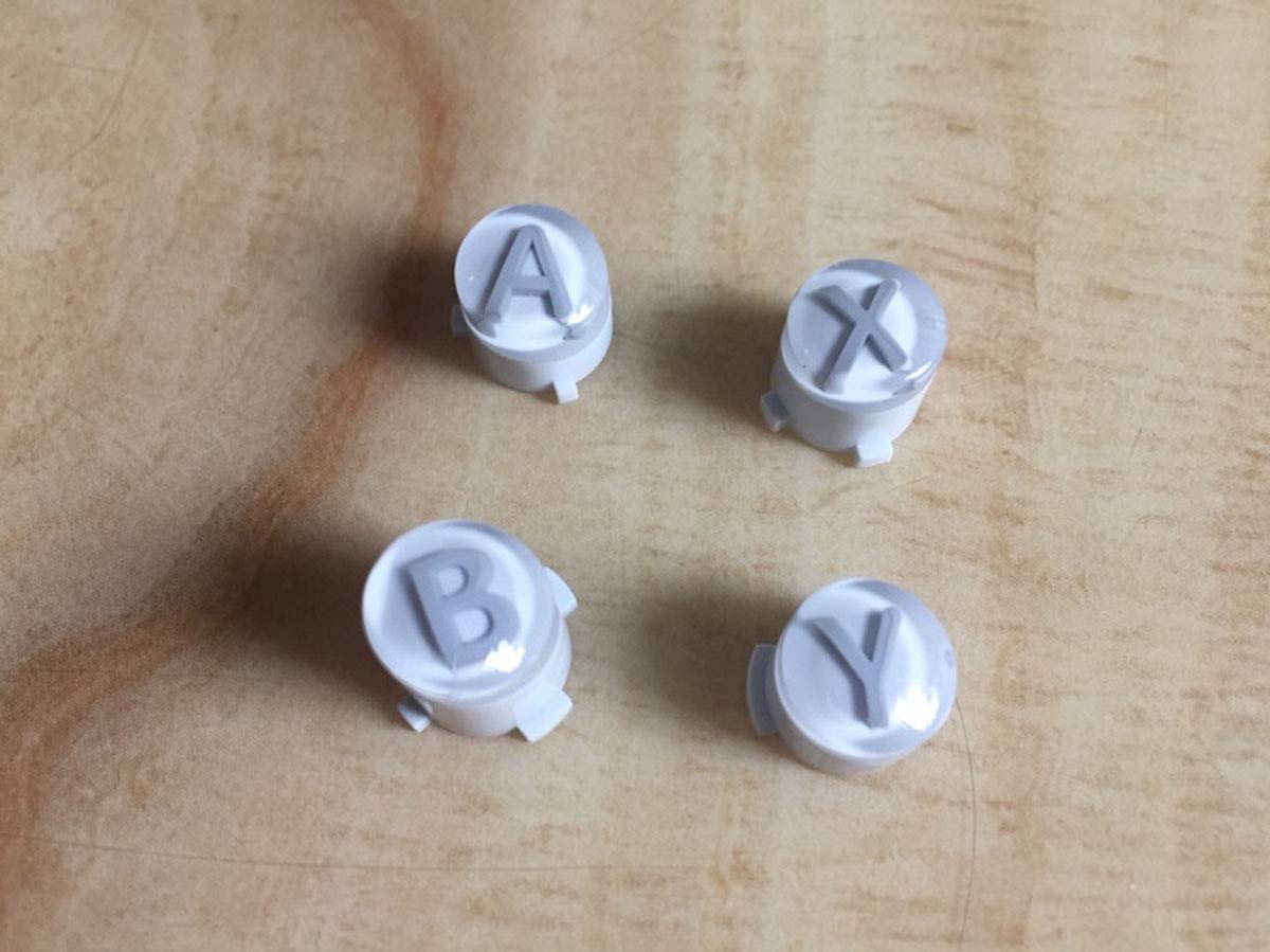 ABXY Button Bullet Buttons Replacement for Xbox One/Xbox ONE S / (White-Gray)