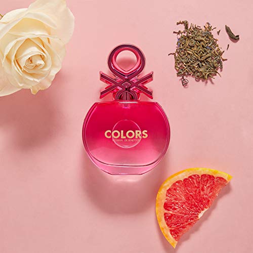 Benetton Colors Eau De Toilette Spray for Women, Pink, 2.7 Ounce