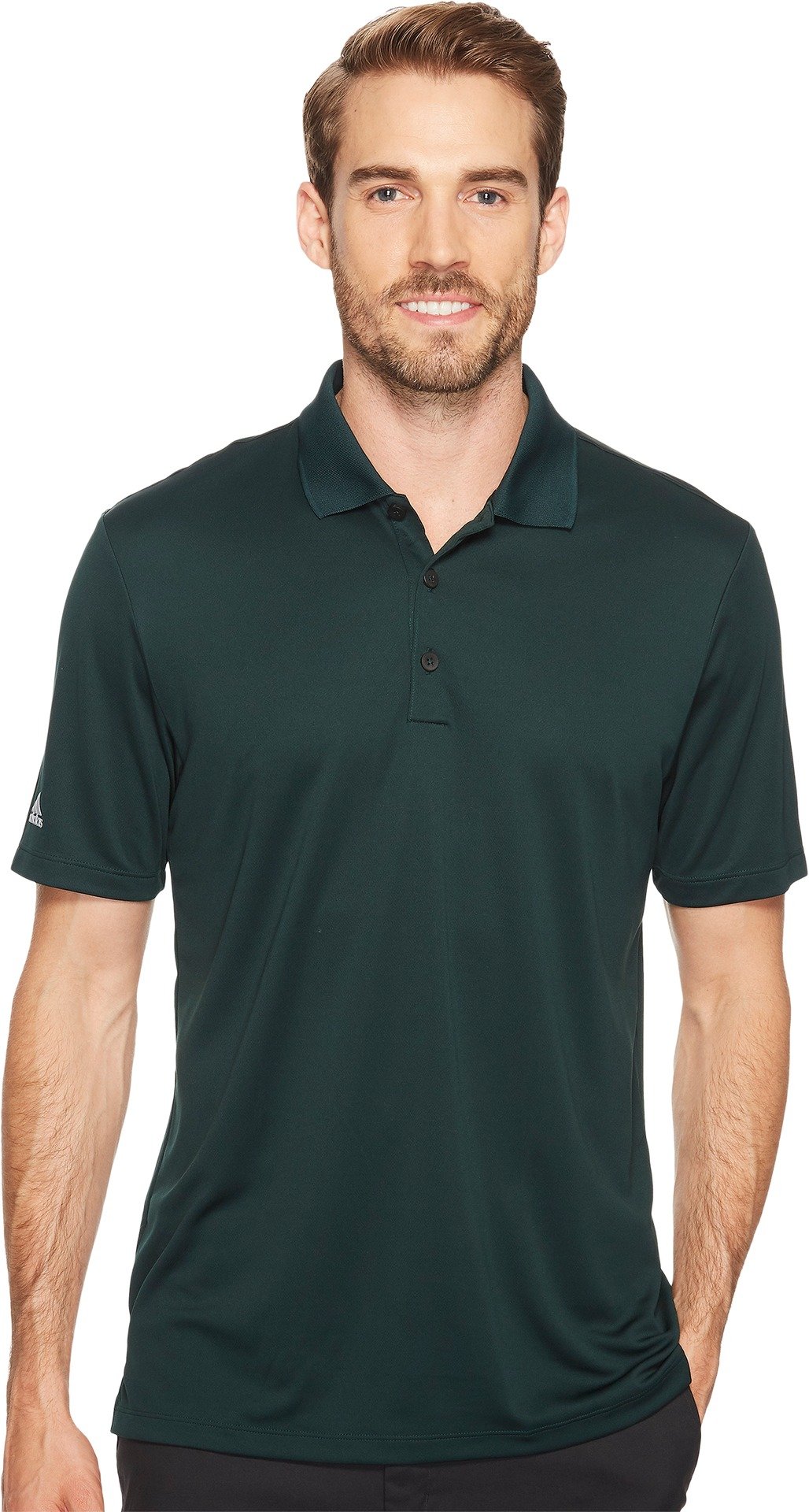 adidas Golf Boys Performance Polo, Green Night, Small