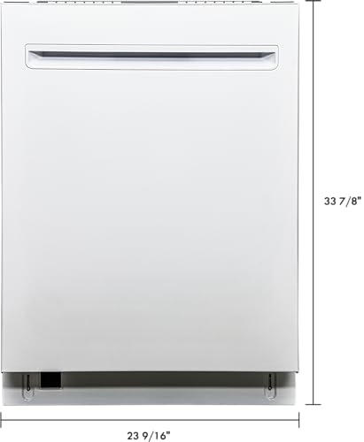 Kenmore 24" Built-In Stainless Steel Tub Dishwasher with EasyFlex 3rd Rack, SmartWash, UltraWash Plus, TurboDry, MoreSpace Adjustable Rack, Energy Star Certified, White