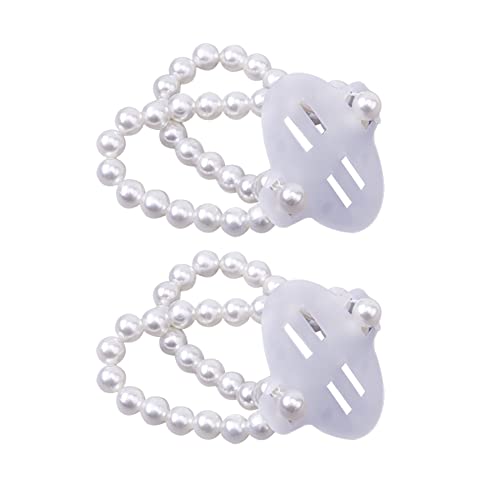 ccHuDE 6 Pcs Wrist Corsage Bands Faux Pearl Wedding Wrist Bands Elastic Bridal Corsage Wrist Band Bride Boutonnieres Wrist Bands DIY Bridemaids Wristlets