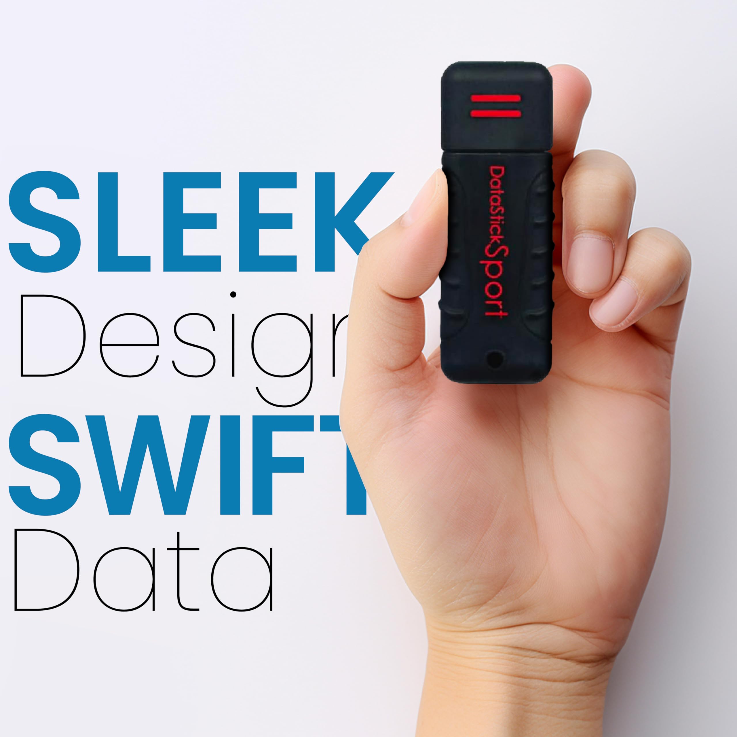 Centon Electronics DataStick Sport USB 2.0 Flash Drive, Waterproof USB Drive, Shock-Resistant Silicon Case, Versatile USB Stick, 2 GB Storage Capacity, Black, Pack of 10