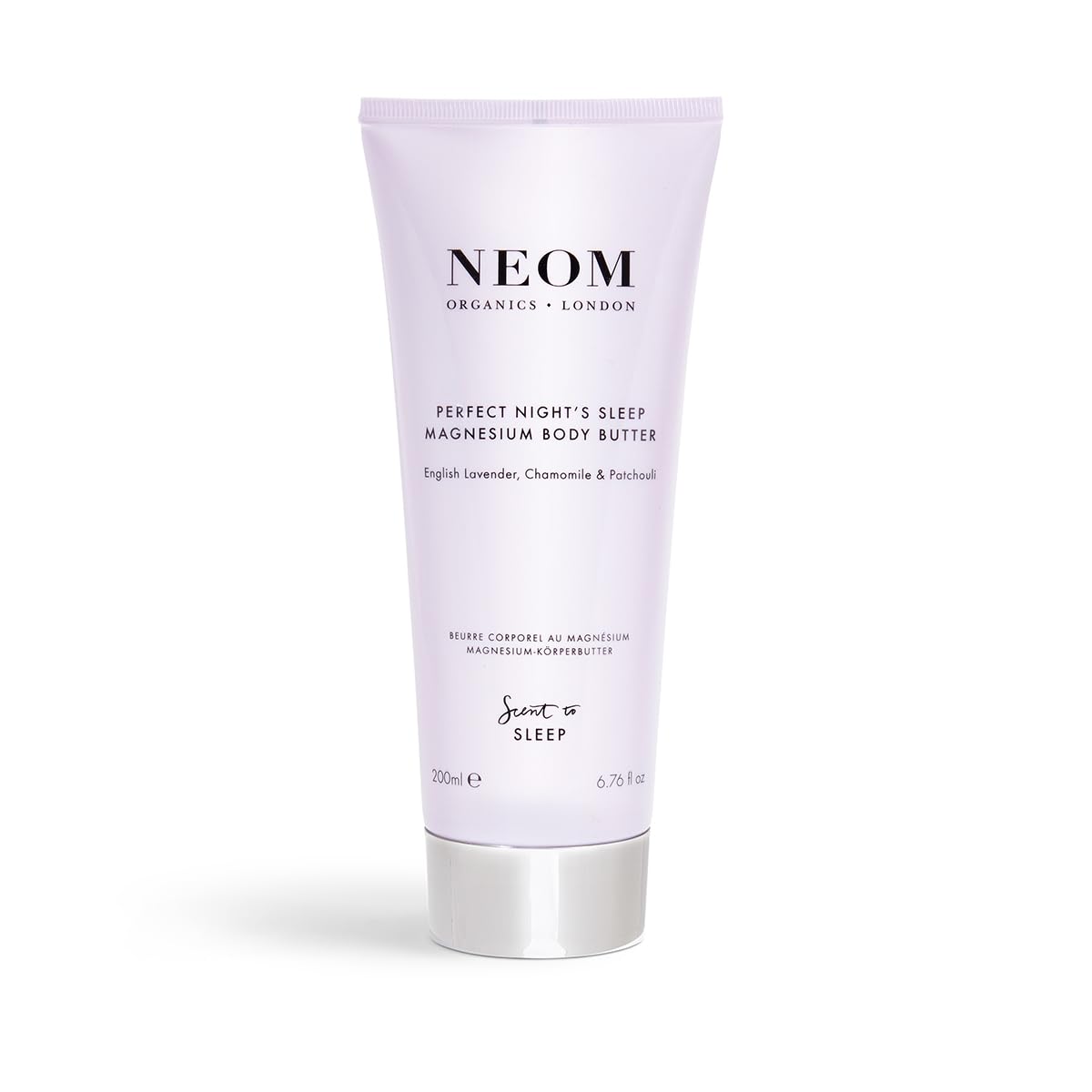 Neom - Magnesium Body Butter | 6.76 Fl Oz (200ml) | Lavender, Chamomile, & Patchouli | Lotion for Sleep with Essential Oils | 100% Natural Fragrances | Nourish & Soften | Signature Sleepy Scent