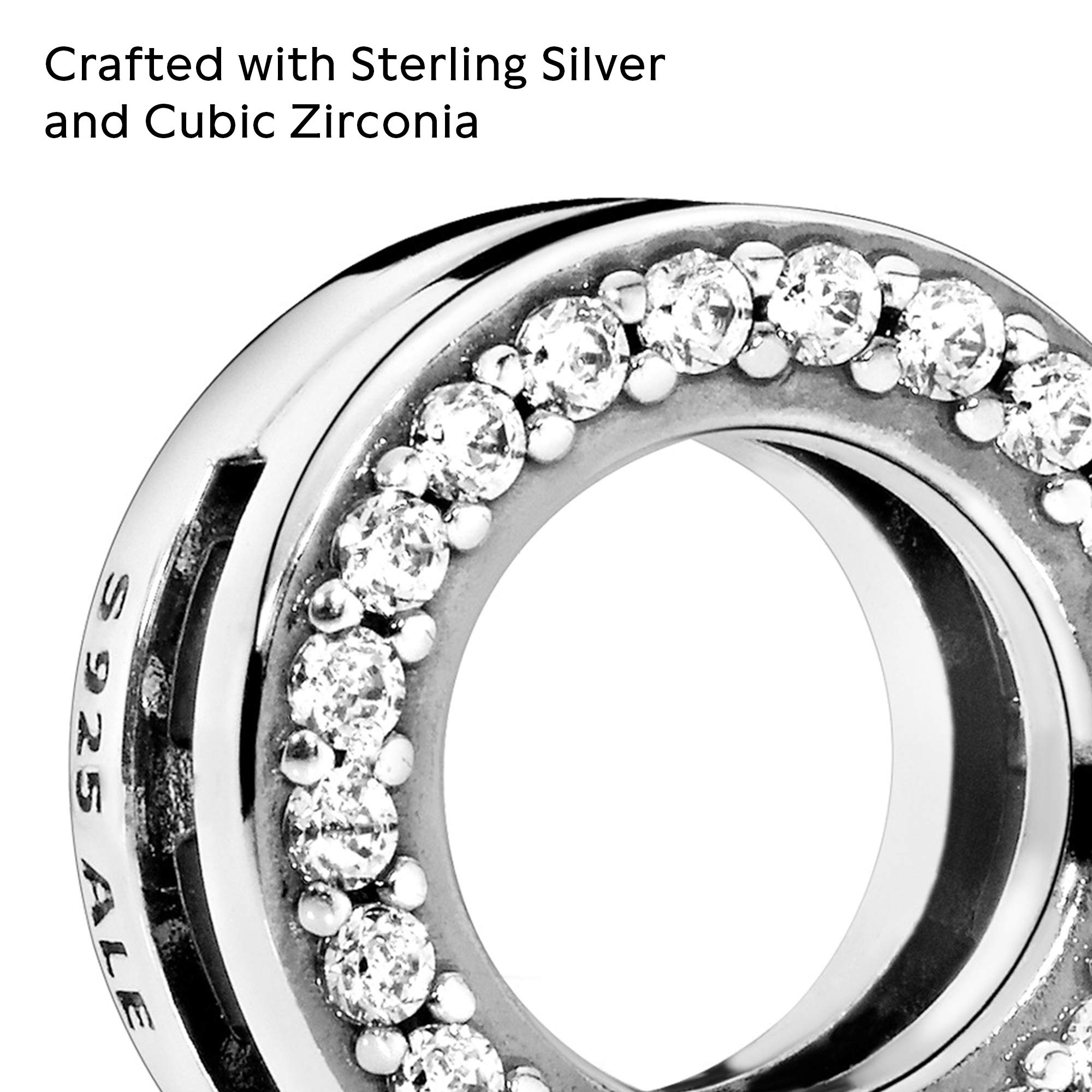 Pandora Jewelry Clip Cubic Zirconia Charm in Sterling Silver