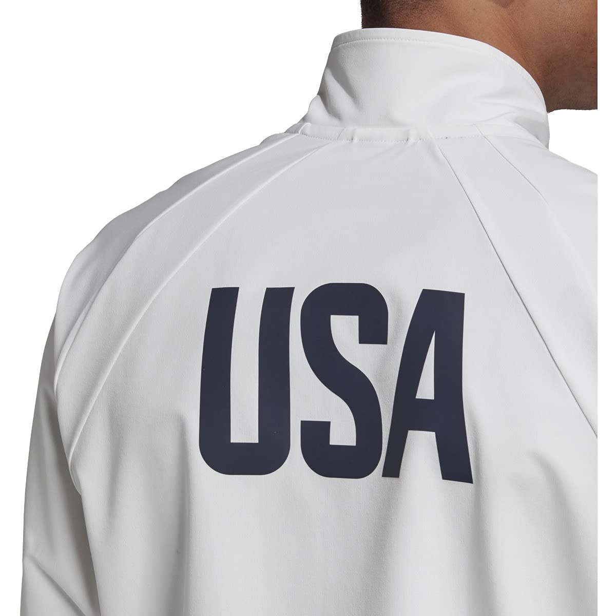 adidas mens USA Volleyball Warmup Jacket Men White/Navy/Team Power Red XX-Large