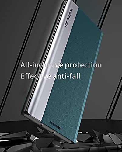 CCSmall for Xiaomi Redmi Note 10 4G (NOT 5G) Bracket Pagnetic Leather Cover for Xiaomi Redmi Note 10S TPU Shockproof Protection Flip Phone Case for Xiaomi Redmi Note 10 4G/Redmi Note 10S CX Black