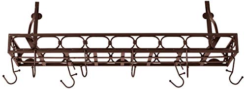 Old Dutch Bookshelf Pot Rack, 36.25x9x12, Bronze