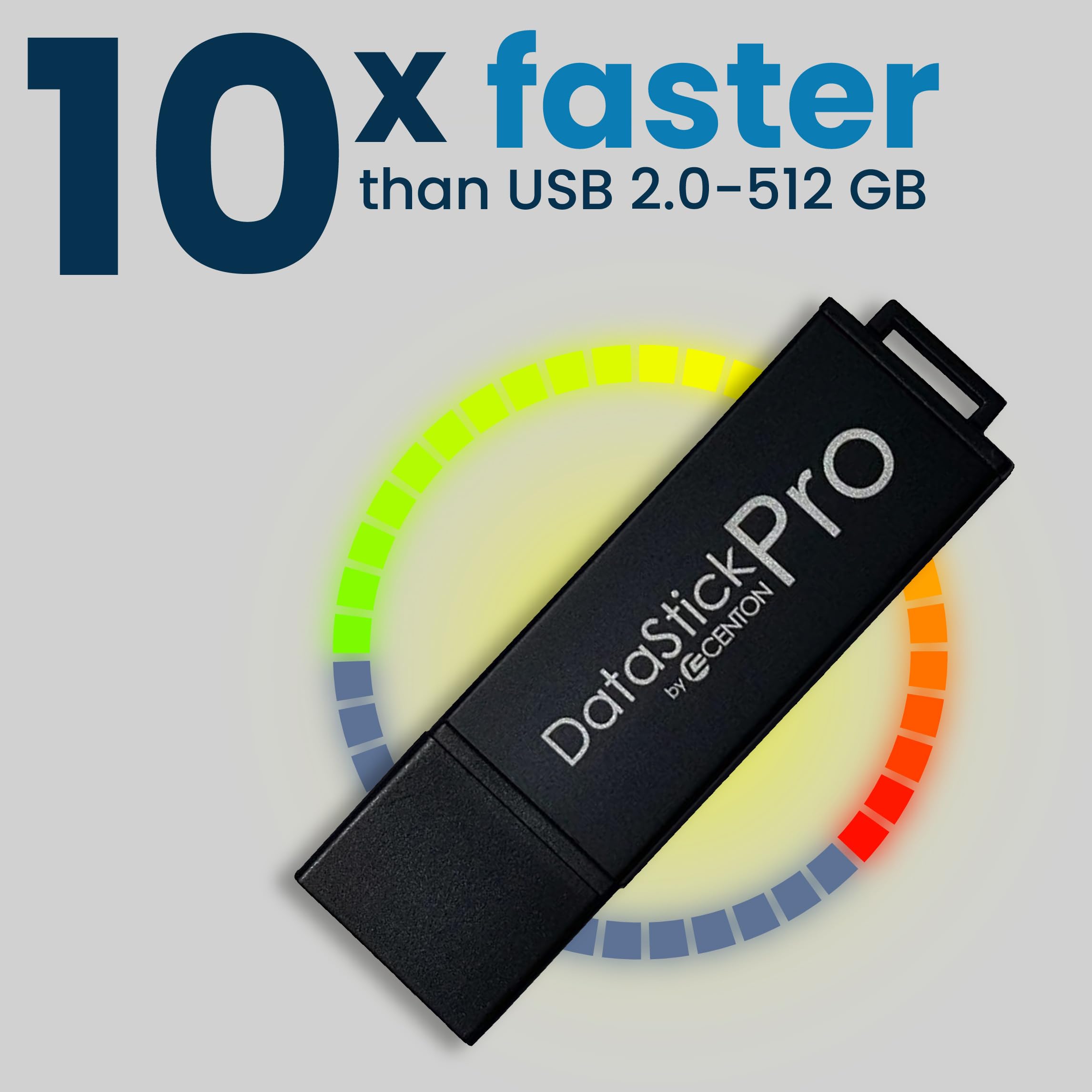 Centon Electronics MP Valuepack USB 3.2 Gen1 DataStick Pro Flash Drive, 64 GB, 10 USB Flash Drives, 10 Pack, Black