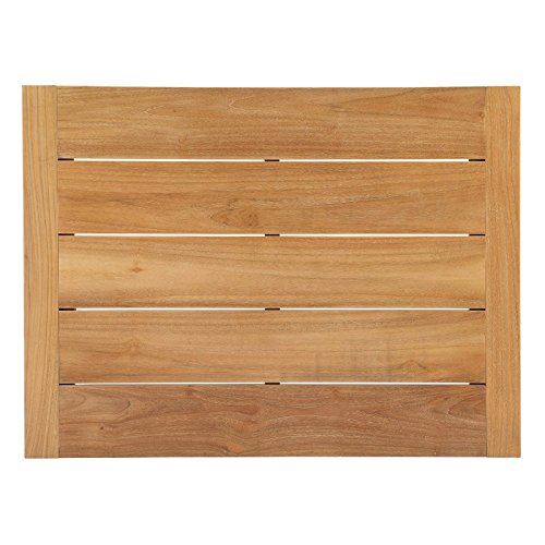 Modway Upland Teak Wood Outdoor Patio Coffee Table in Natural