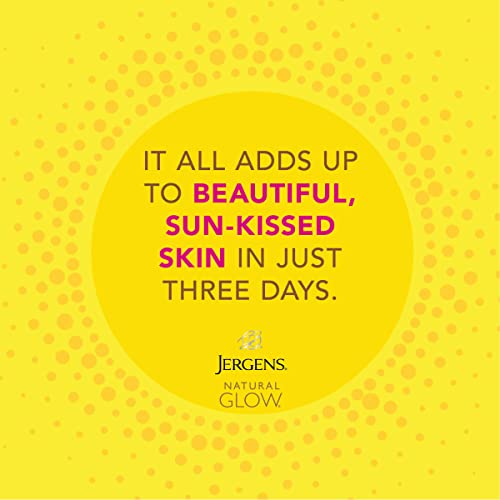 Jergens Natural Glow 3-Day Self Tanner, Sunless Tanner for Medium to Deep Skin Tone, Sunless Tanning Lotion Daily Moisturizer, for Streak-free Color, 4 Ounce