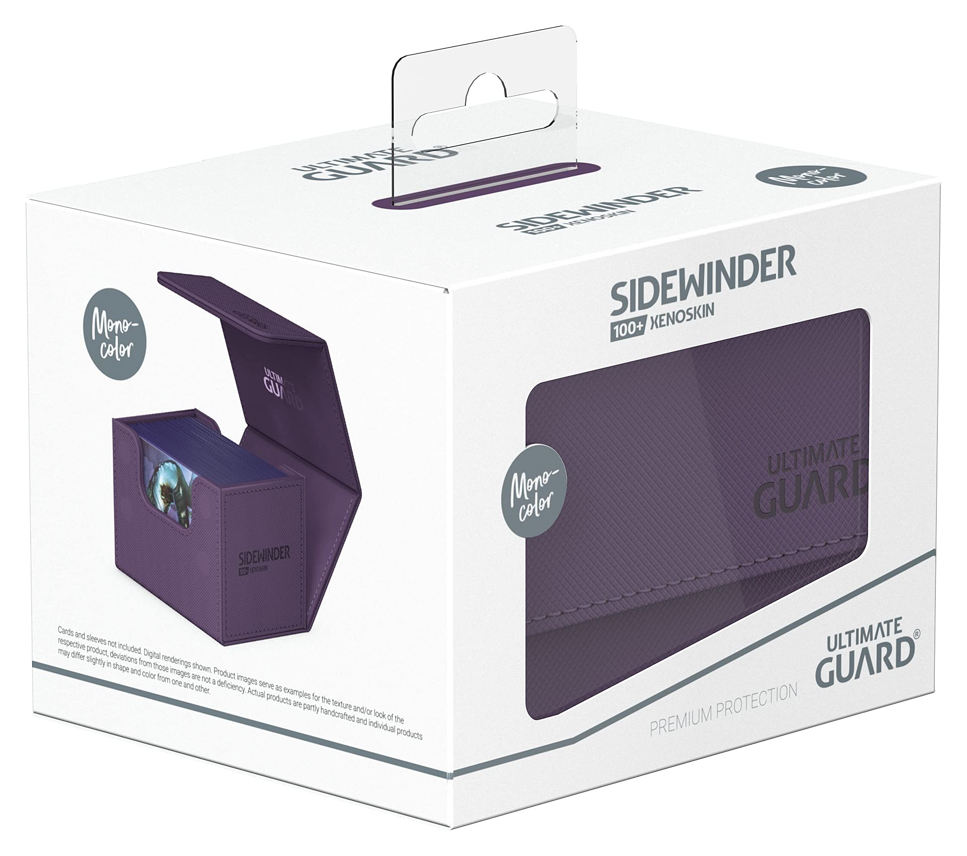 Ultimate Guard Sidewinder 100+, Deck Box for 100 Double-Sleeved TCG Cards, Purple, Magnetic Closure & Microfiber Inner Lining for Secure Storage