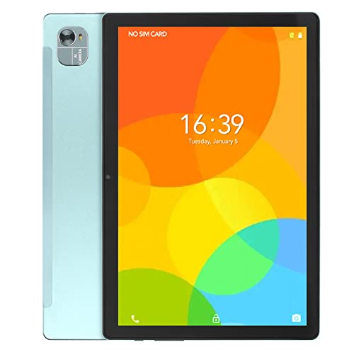 Airshi 10.1in Tablet, Smart Call Tablet Octa Core Processor 1920x1200 Resolution for Studying for Entertainment (Green)