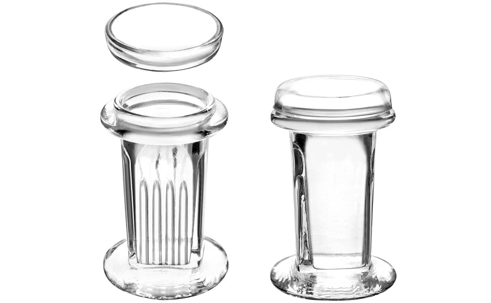 QWORK Coplin Staining Jar, 5 Slide Capacity 60 ml Glass Staining Tank