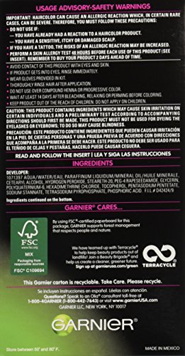 Garnier Olia Ammonia Free Permanent Hair Color, 100% Gray Coverage (Packaging May Vary), 3.0 Darkest Brown Hair Dye, Pack of 1