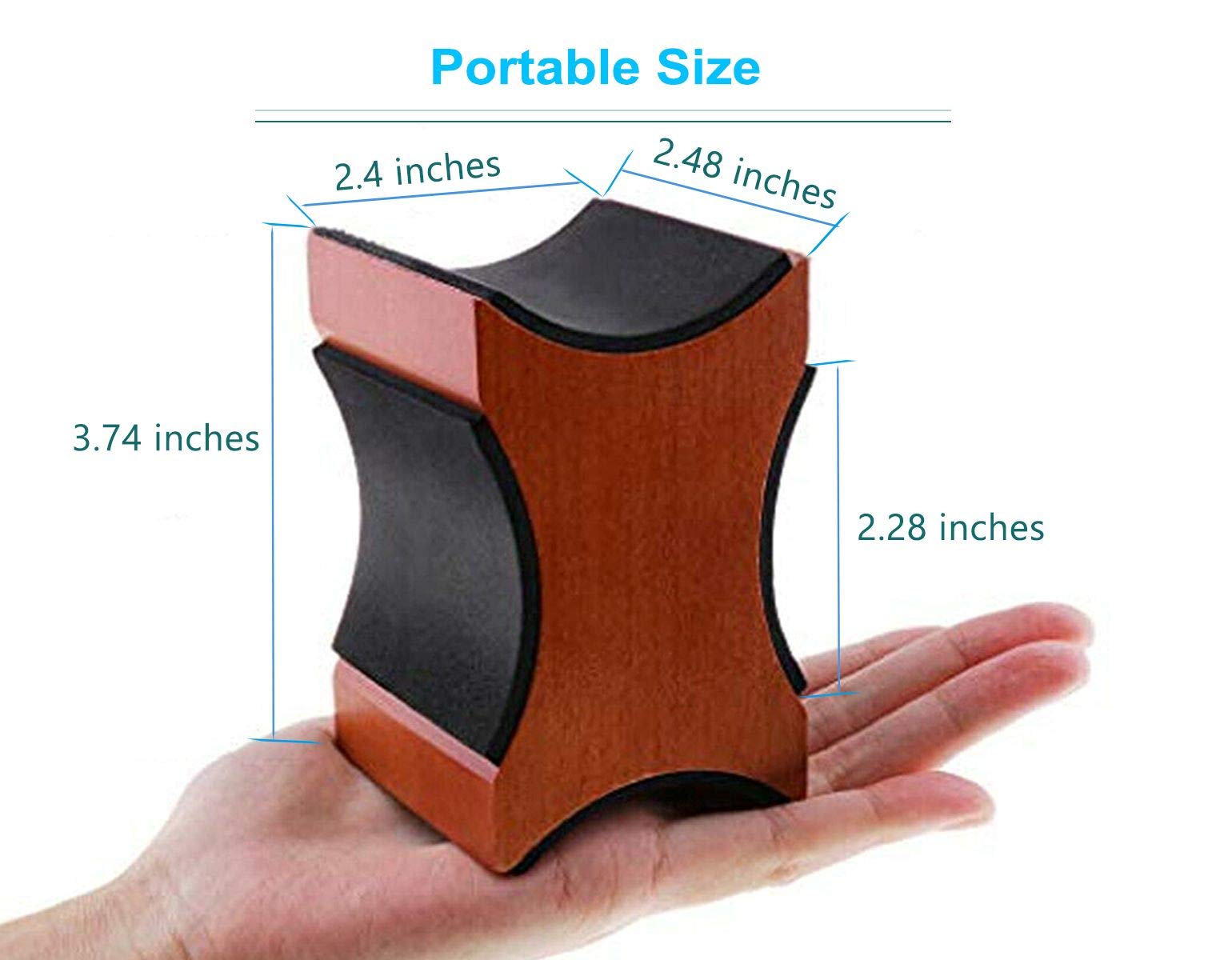 Guitar Neck Rest, Electric Acoustic & Bass Guitar Support Pillow for Changing Strings, String Instrument Wooden Neck Craddle, Luthier Repair Setup Tool 3.74x2.48x2.4inch, Burgundy