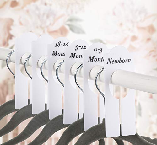 Lemonfilter 12 Pack Baby Wardrobe Dividers Plastic Nursery Closet Dividers Clothing Rack Dividers for Organize Baby's Clothes (White)