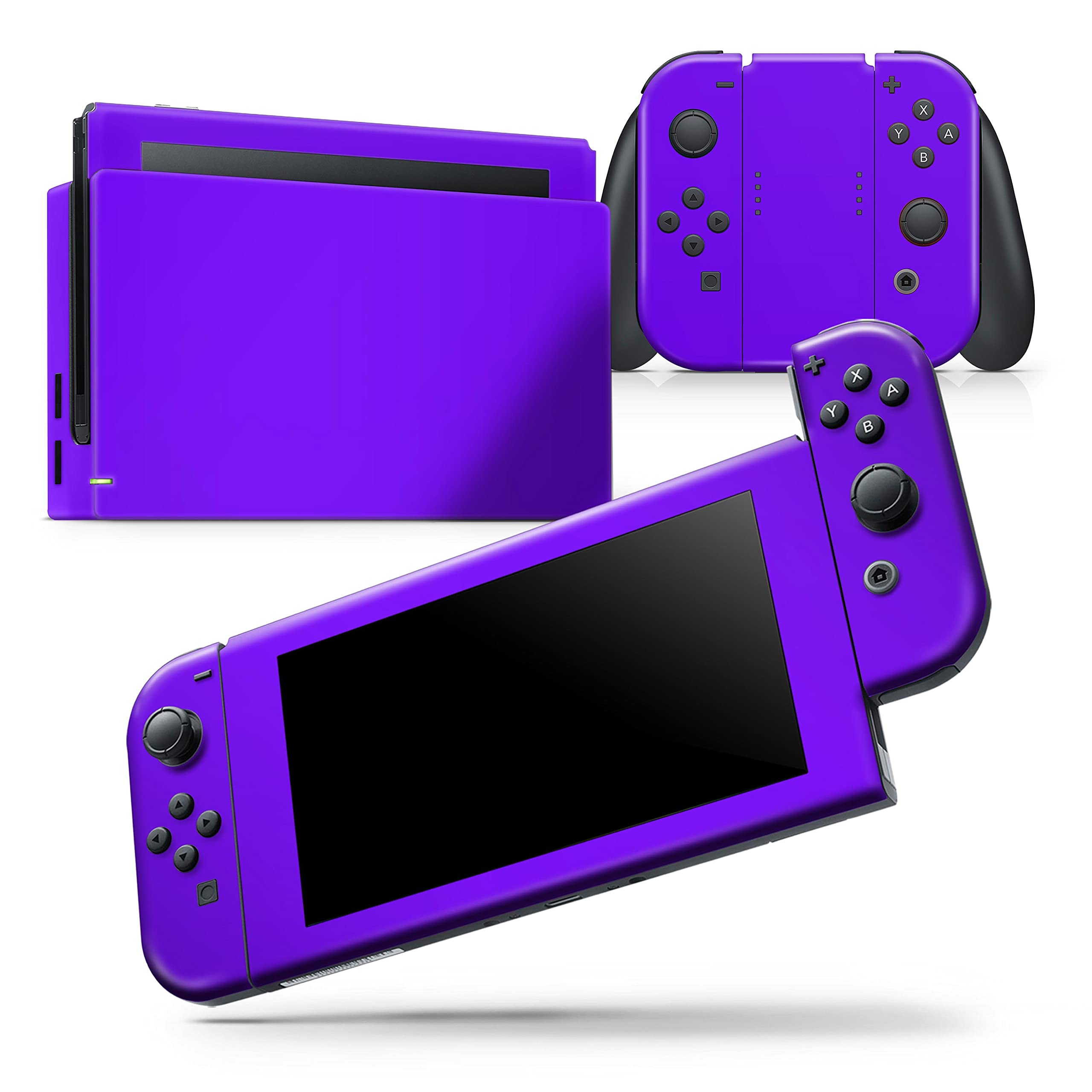 Design Skinz - Compatible with Nintendo Switch Lite - Skin Decal Protective Scratch-Resistant Removable Vinyl Wrap Cover - Solid Purple