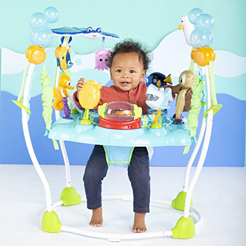 Bright Starts Disney Baby Finding Nemo Sea of Activities Baby Activity Center Jumper with Interactive Toys, Lights, Songs & Sounds, 6-12 Months (Blue)