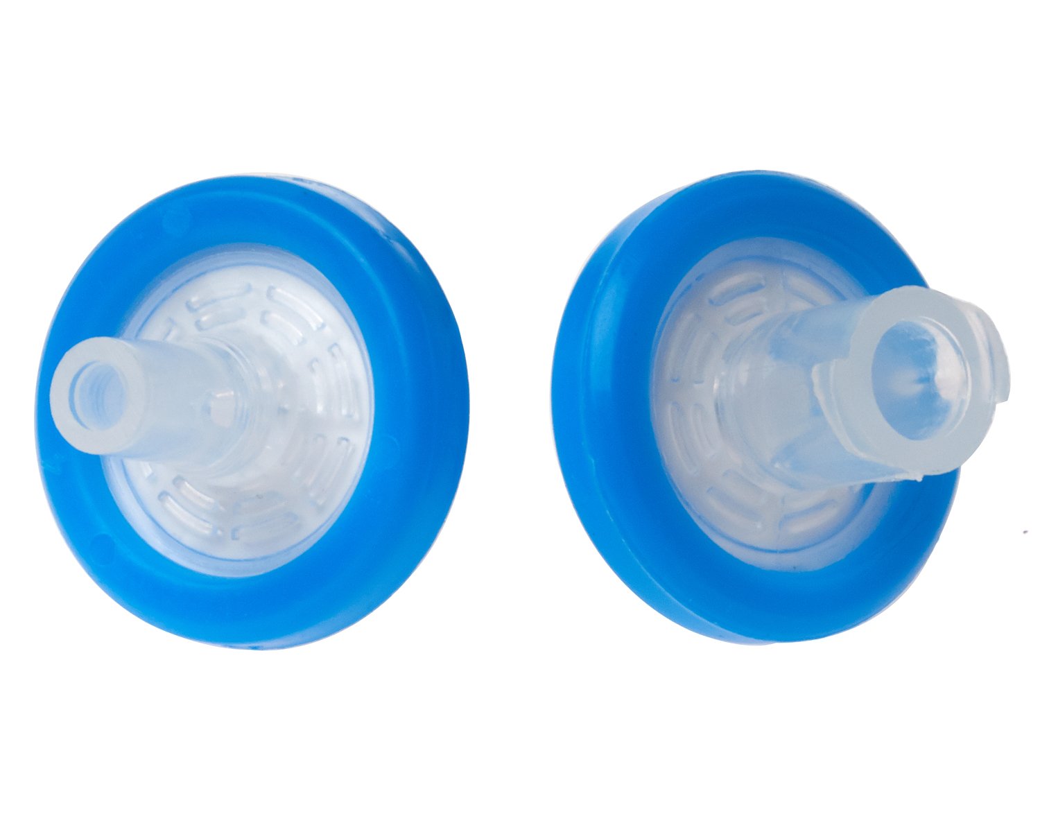 Celltreat 229744 Syringe Filter, PVDF Membrane, Sterile, 0.45µm Port Size, 13mm Diameter, Blue (Case of 75)